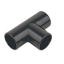 21.5mm FloPlast Black Overflow Pipe Tee Junction - pvcbuildingproducts ...