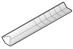 300mm White Capping Fascia Board 135° External Corner Cover ...