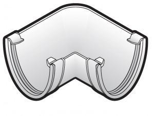 115mm High Capacity Deepflow Gutter 90° Corner - pvcbuildingproducts.co.uk