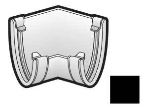 115mm High Capacity Deepflow Gutter 135° Corner - pvcbuildingproducts.co.uk