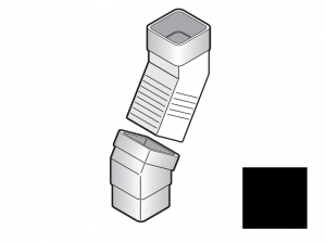 65mm Square Downpipe Adjustable Offset Bend - pvcbuildingproducts.co.uk