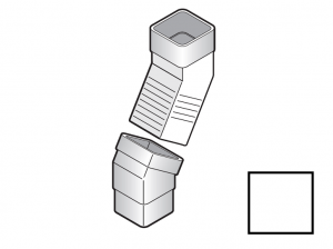 65mm Square Downpipe Adjustable Offset Bend - pvcbuildingproducts.co.uk
