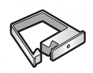 65mm Square Downpipe Single Fix Clip - pvcbuildingproducts.co.uk