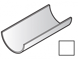 FloPlast 76mm Mini Guttering (MiniFlo) - 2Mtr - pvcbuildingproducts.co.uk