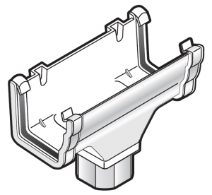 FloPlast Niagara Ogee Gutter Running Outlet. - pvcbuildingproducts.co.uk