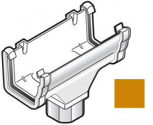 FloPlast Niagara Ogee Gutter Running Outlet. - pvcbuildingproducts.co.uk