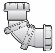 Compression Waste Pipe 0-90° Adjustable Bend - 40mm ...