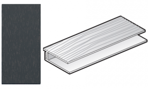 FloPlast Anthracite Grey Cladding Top Edge Trim - 2 part - 5m length ...