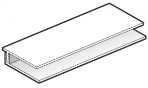 FloPlast White Cladding Top Edge Trim - 2 part - 5m length ...