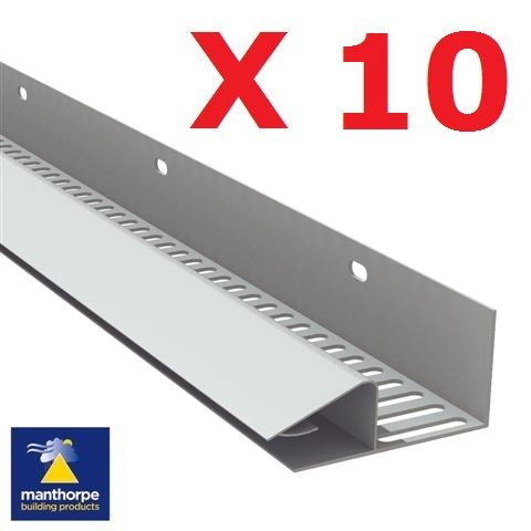 10 x Manthorpe Continuous Soffit Vents - 2.44m White ...