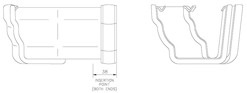 FloPlast Niagara Ogee Gutter 135° External Corner - pvcbuildingproducts ...