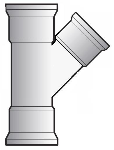 160mm Triple Socket 45° Underground Pipe Junction - pvcbuildingproducts ...