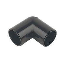 21.5mm FloPlast Black Overflow Pipe 90° Bend - pvcbuildingproducts.co.uk
