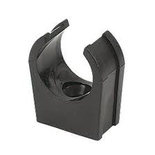 21.5mm FloPlast Black Overflow Pipe Clip - pvcbuildingproducts.co.uk