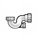 40mm Waste Pipe Shallow Bath Trap with a 38mm seal ...