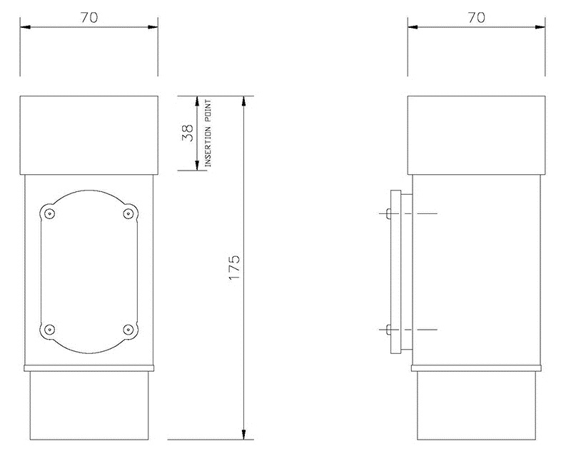 Square Line Downpipe Access Fitting - pvcbuildingproducts.co.uk