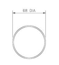 68mm Round Downpipe 4M length - pvcbuildingproducts.co.uk