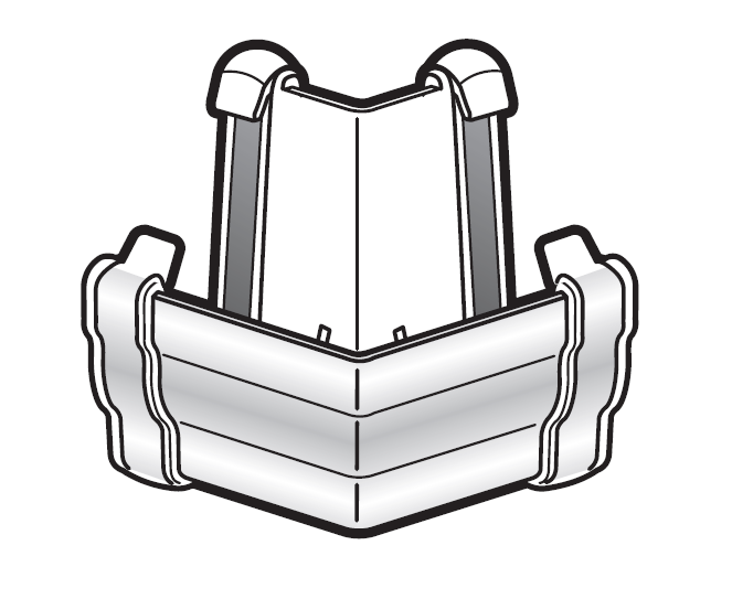 FloPlast Niagara Ogee Gutter 135° External Corner - pvcbuildingproducts ...