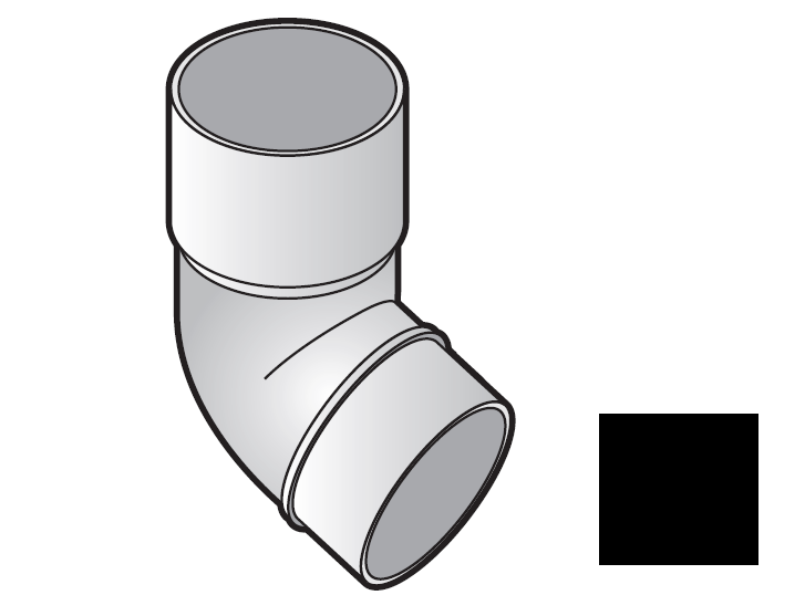 80mm Round Downpipe 112.5 Degree Offset Bend - pvcbuildingproducts.co.uk