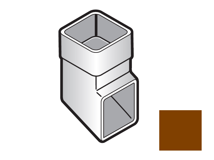 65mm Square Downpipe Shoe - pvcbuildingproducts.co.uk