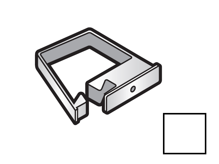 65mm Square Downpipe Single Fix Clip - pvcbuildingproducts.co.uk