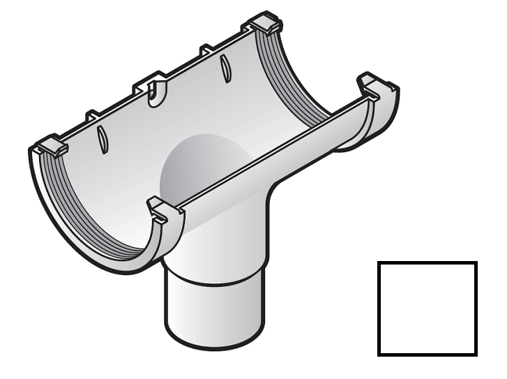 FloPlast 76mm Mini Gutter (MiniFlo) Running Outlet ...