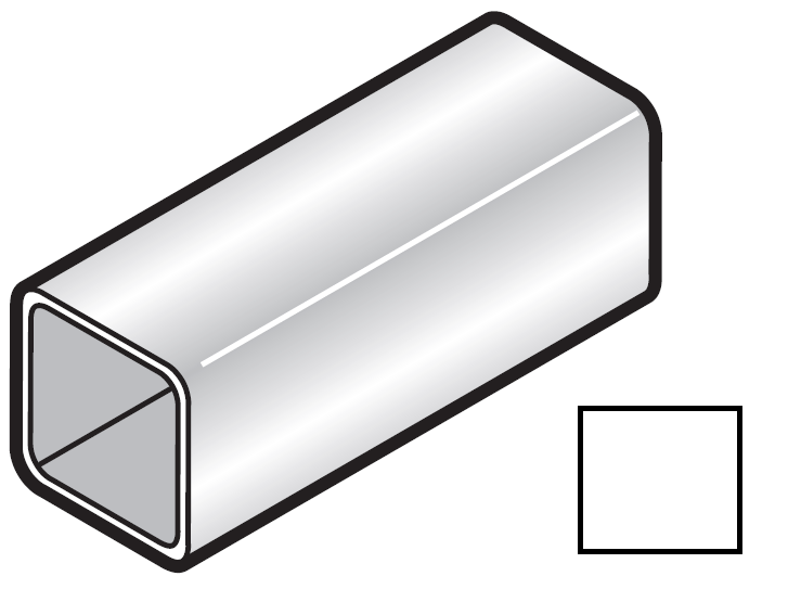 65mm Square Downpipe 2.5M length - pvcbuildingproducts.co.uk