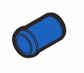 FloPlast Flo-Fit 22mm Polybutylene Pipe Insert. Bag of 50 Blue Inserts ...