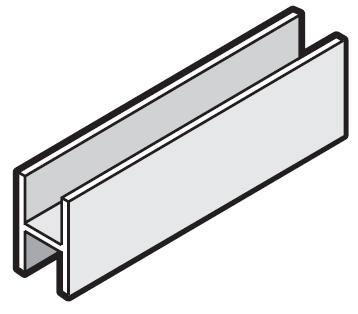 FloPlast White Soffit Joint Trim - 5m length - pvcbuildingproducts.co.uk