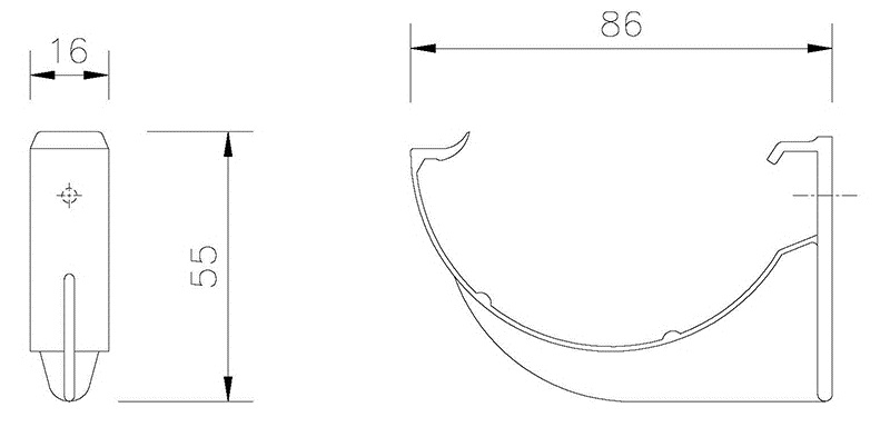 FloPlast 76mm Mini Gutter (MiniFlo) Bracket - pvcbuildingproducts.co.uk