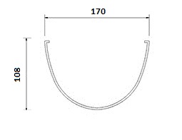 FloPlast 170mm Xtraflo Industrial Guttering 4M length ...