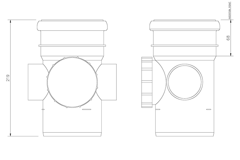 FloPlast Cast Iron Effect Soil Access Pipe - Single Socket ...